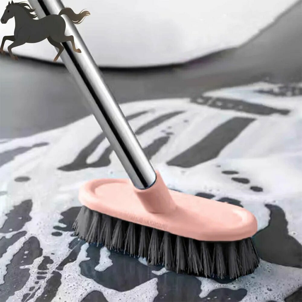 Палубная жесткая щетка шробер для уборки с черенком