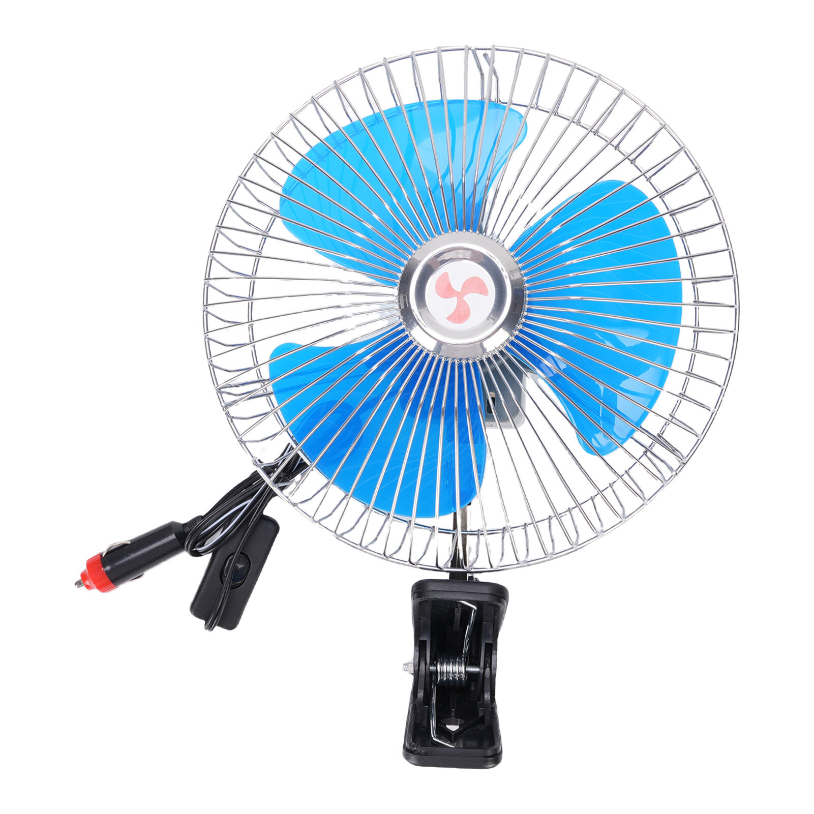 8-дюймовый осциллирующий автомобильный вентилятор с прикуривателем, тихий, 2 скорости, DC24V