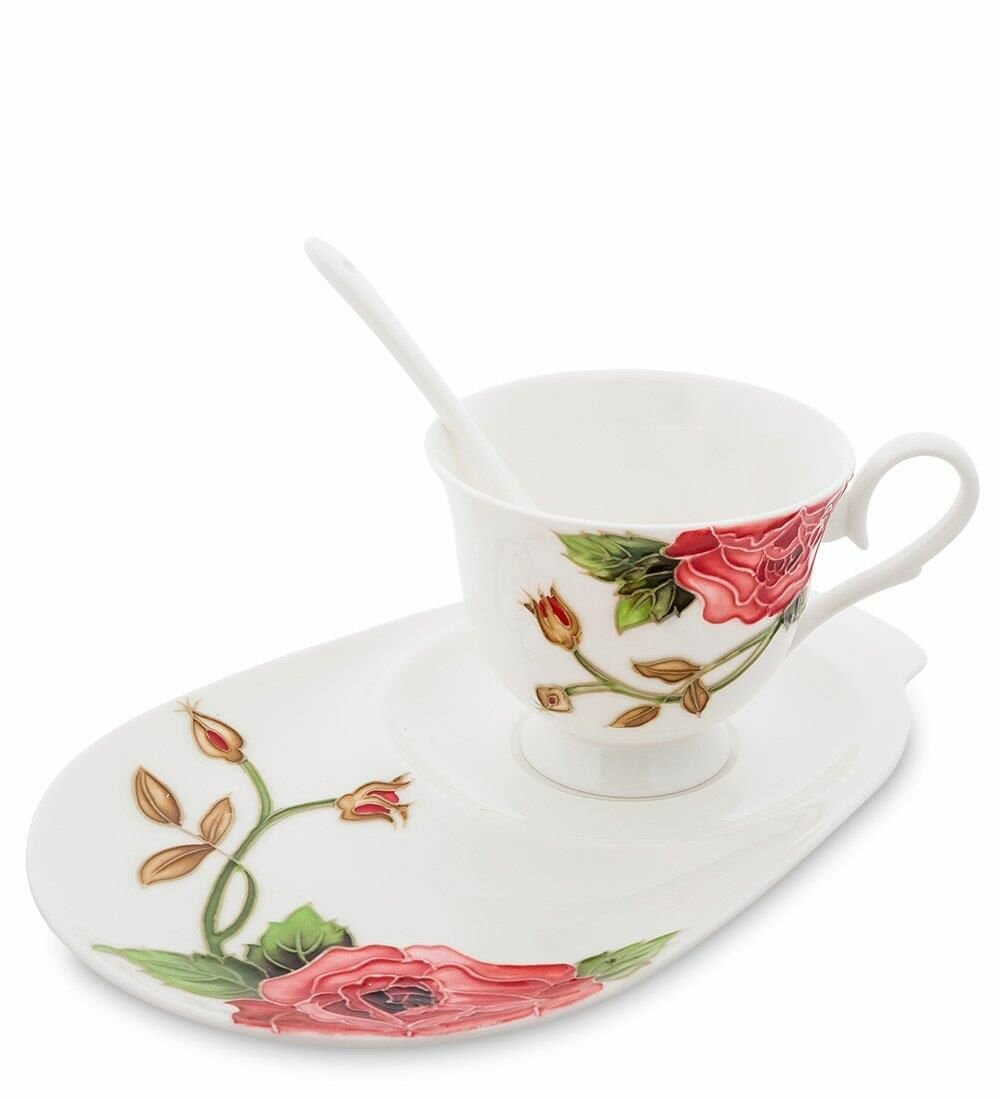 Чайная пара Роза Рафаэлло (Pavone) A2071550 Pavone, Фарфор, в подарок