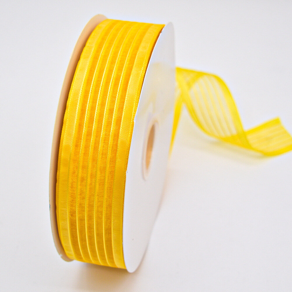 Один рулон полосатой газовой ленты, кружевная лента, аксессуары для волос, материалы для DIY, аксессуары для одежды, поставка лент