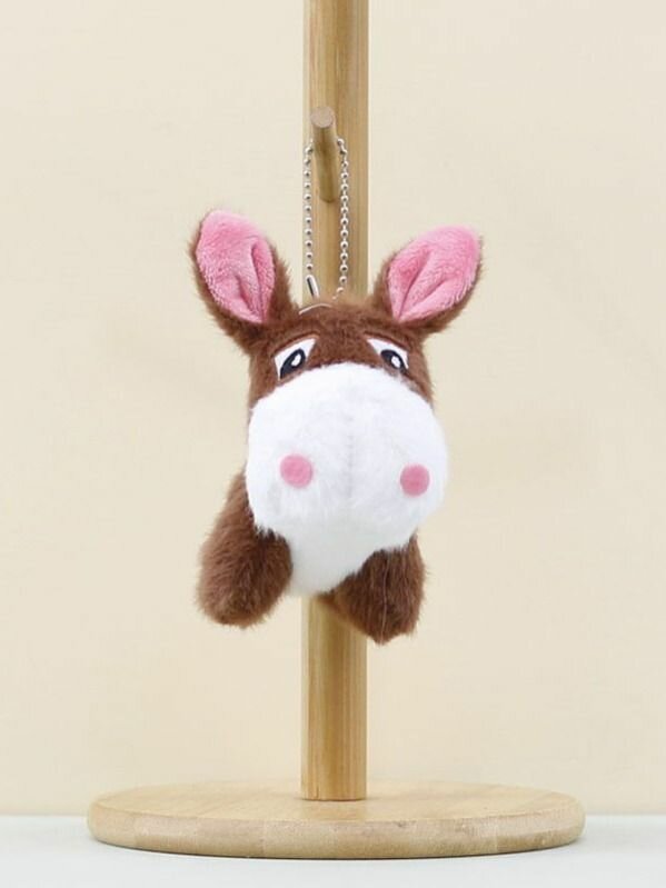 Брелок ослик, лошадка, мягкий, плюшевый