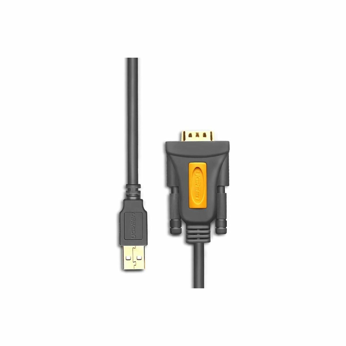 Кабель-адаптер Ugreen CR104, USB 2.0 A-DB9 RS-232, 3м, черный (20223)