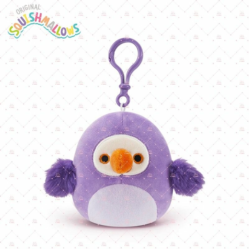 ШОК! ШОК! ШОК! Squishmallows Мягкая кукла Брелок, Neha Dodo, сиреневый,9