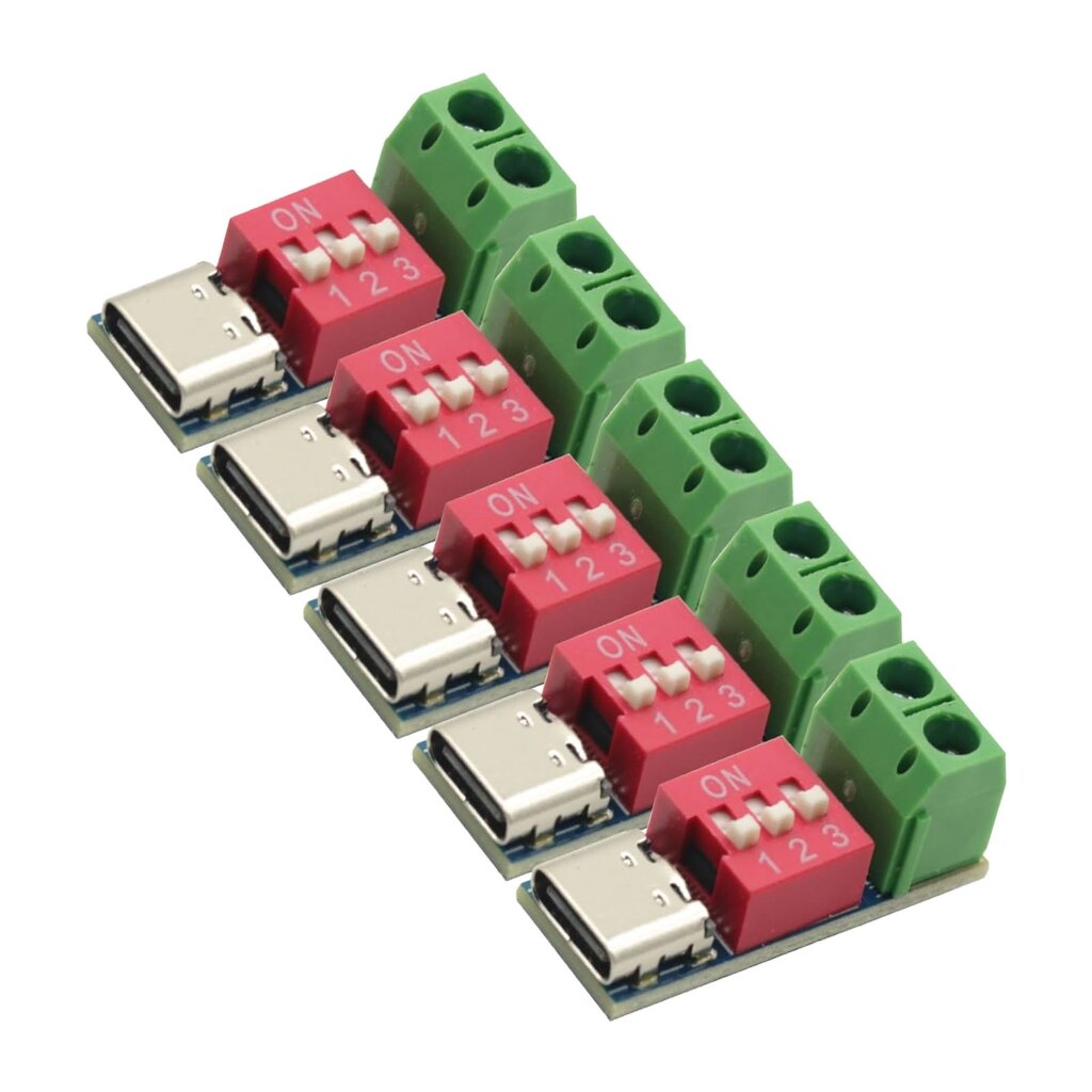 5шт Модуль Платы USB C-Приманка Для Быстрой Зарядки USB Type C до 5 В-20 В Адаптер Для Быстрой Зарядки с Увеличенной Подачей энергии