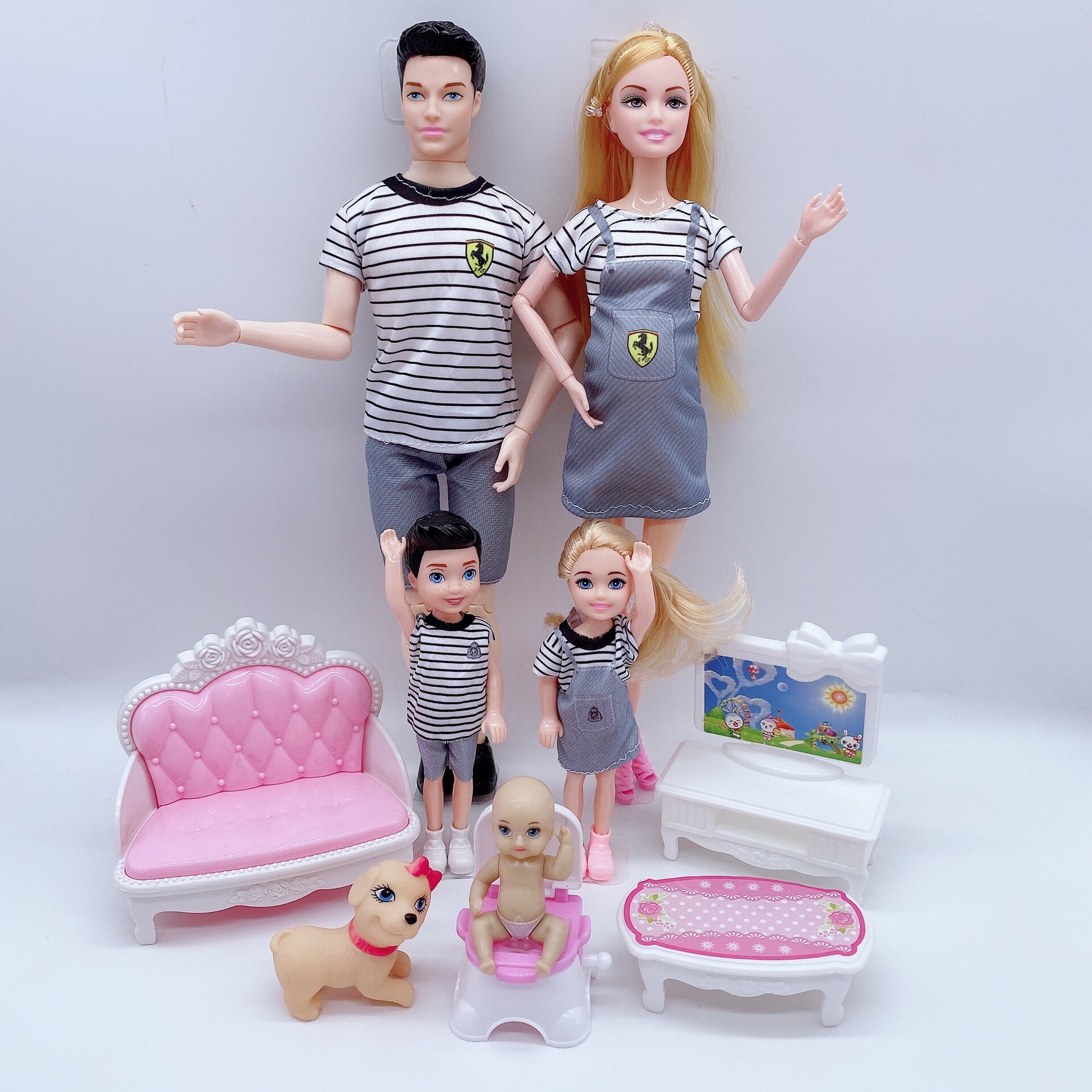 Горячая продажа куклы Барби, беременная, с большим животом, семейство из 6 кукол, беременная женщина, рожающая, игрушка для девочек