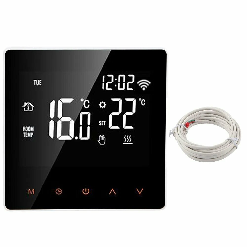 ME81H Smart WIFI LCD термостат водяной пол отопление настенный котел электрический для Tuya AC230Vбелый фон оранжевая кнопка 16A