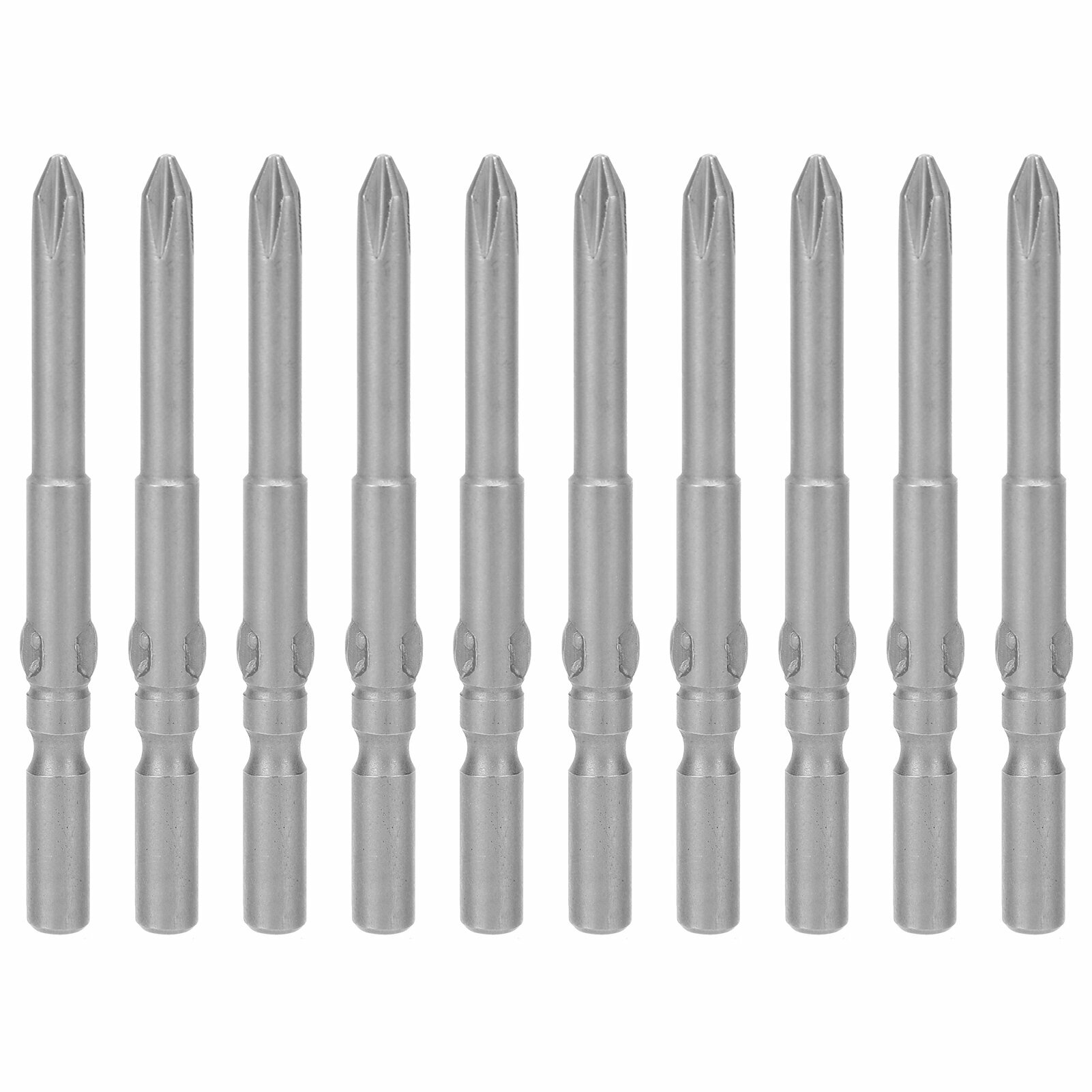 10 шт. бита для шуруповерта, крестовая 4 мм, сталь S2, магнитная, набор