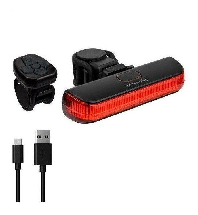Велофонарь задний Briviga EBL-3334 с указателем поворотов USB 20 c д/у.