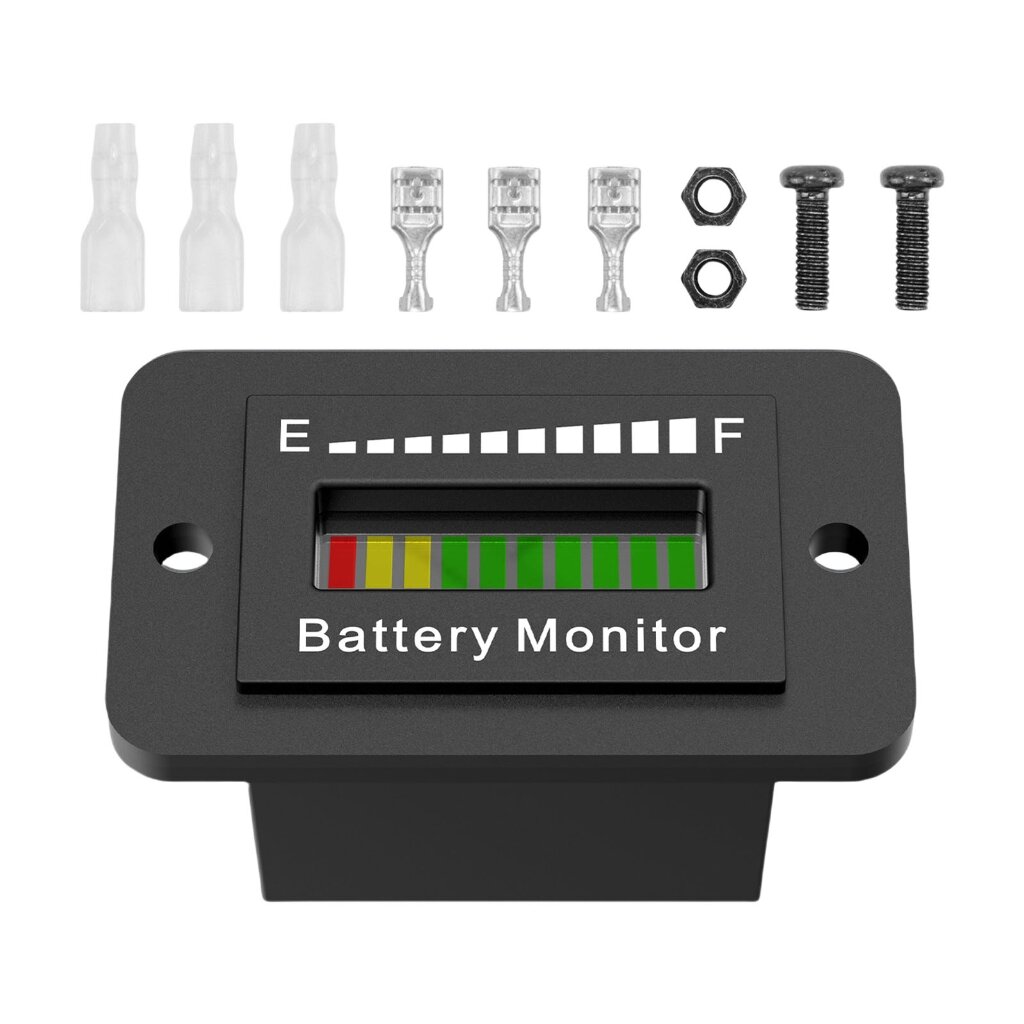 Тестер аккумуляторной батареи гольф-кара Эксклюзивный измерительный дисплей для свинцово-кислотных источников Отсутствие помех от лития Простая установка в слот
