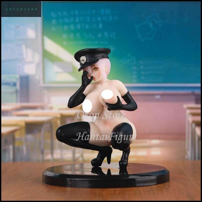 Хентай фигурка Аниме Девушка в черной шляпе, 18+, Коллекционная модель для взрослых, Без коробки