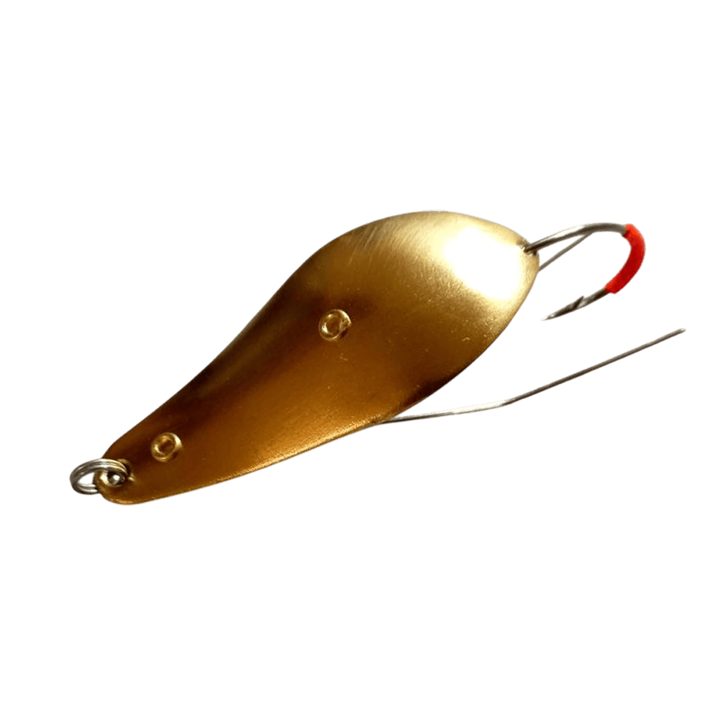 Блесна колеблющаяся незацепляйка Атом 2 СССР латунь - размер 6.6 см (тол. 1 мм)