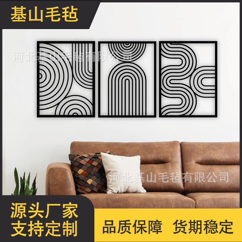 Настенное украшение в стиле бохо, геометрическое, средневековое, современное, из фетра, большого размера, абстрактное,