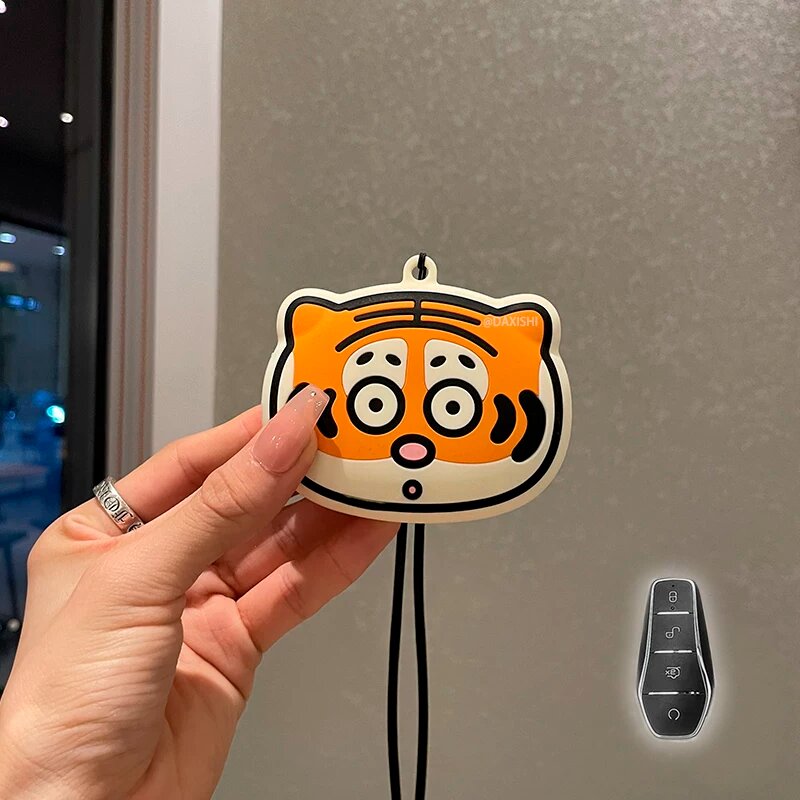 Подходит для чехла для автомобильных ключей BYD, милый женский EV Qin plusdmi Song Pro yuan max Tang mi dolphin e2e3