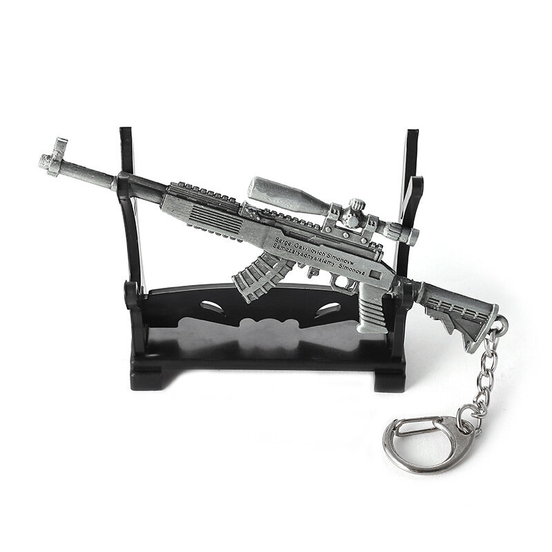 Креативный мини-пистолет 12 см брелок подвеска 98K металлическая модель AWM PUBG игра