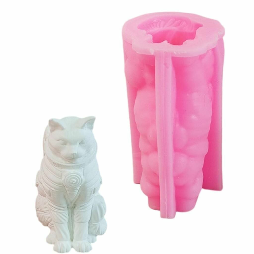 Молд для литья, Силиконовая форма для кота-астронавта