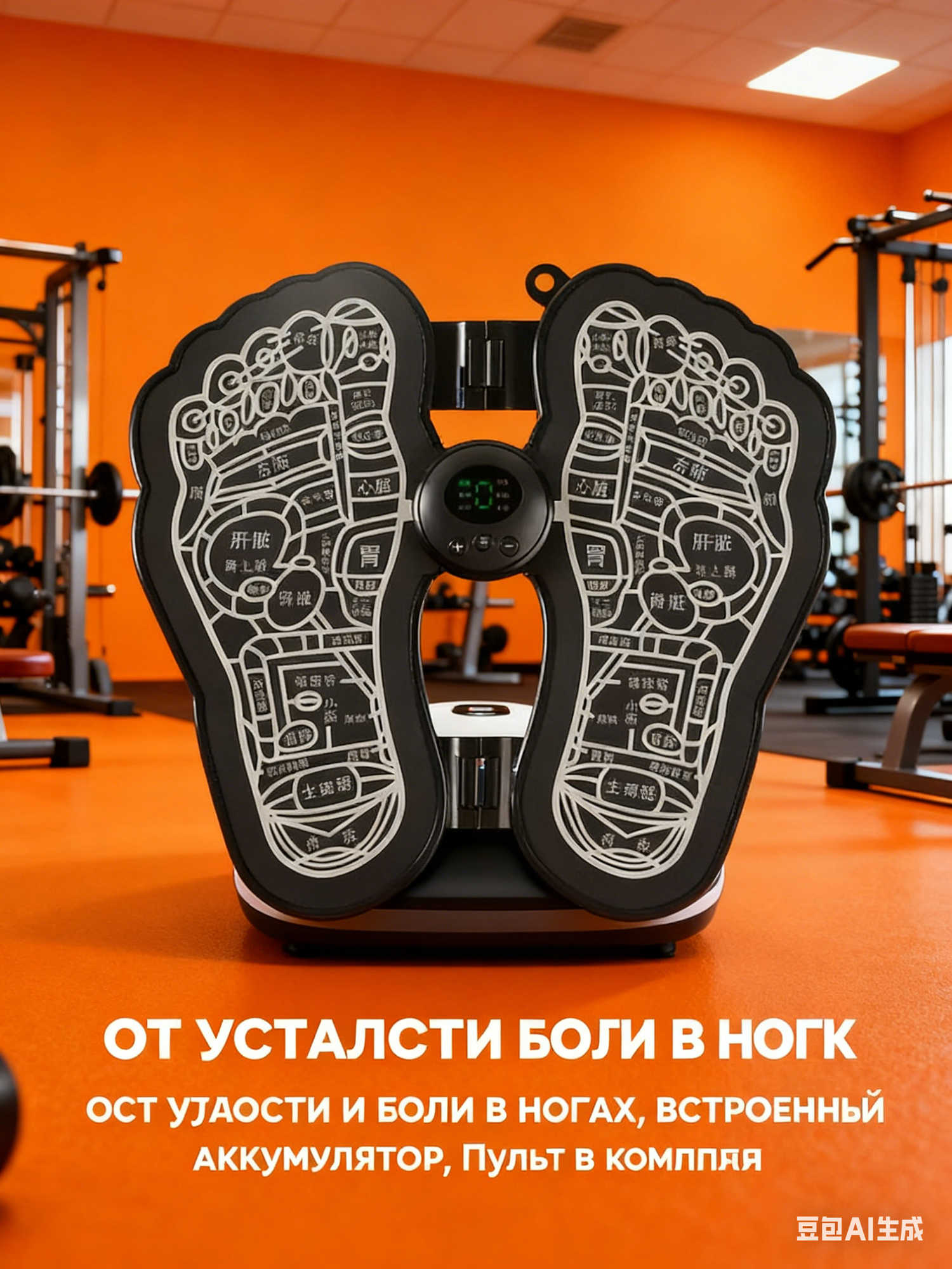 Массажер для ног электрический компрессионный, Массажный коврик вибрационный, Миостимулятор для ступней, мышц, токовый ,