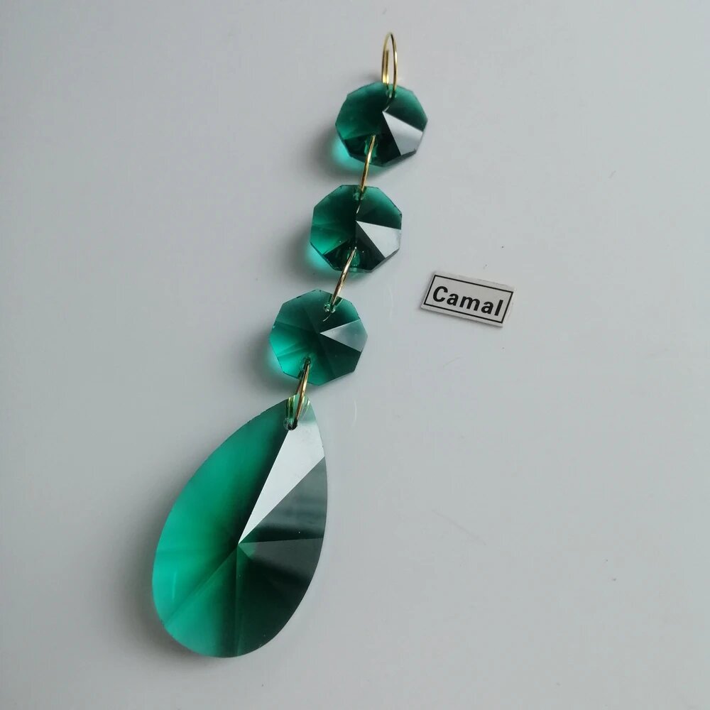 Хрустальные подвески Camal 38 мм Изумрудный, Malachite Green