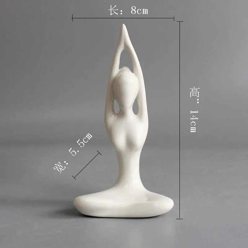 Статуэтка йоги белая, 14см, DE012-WHITE-L