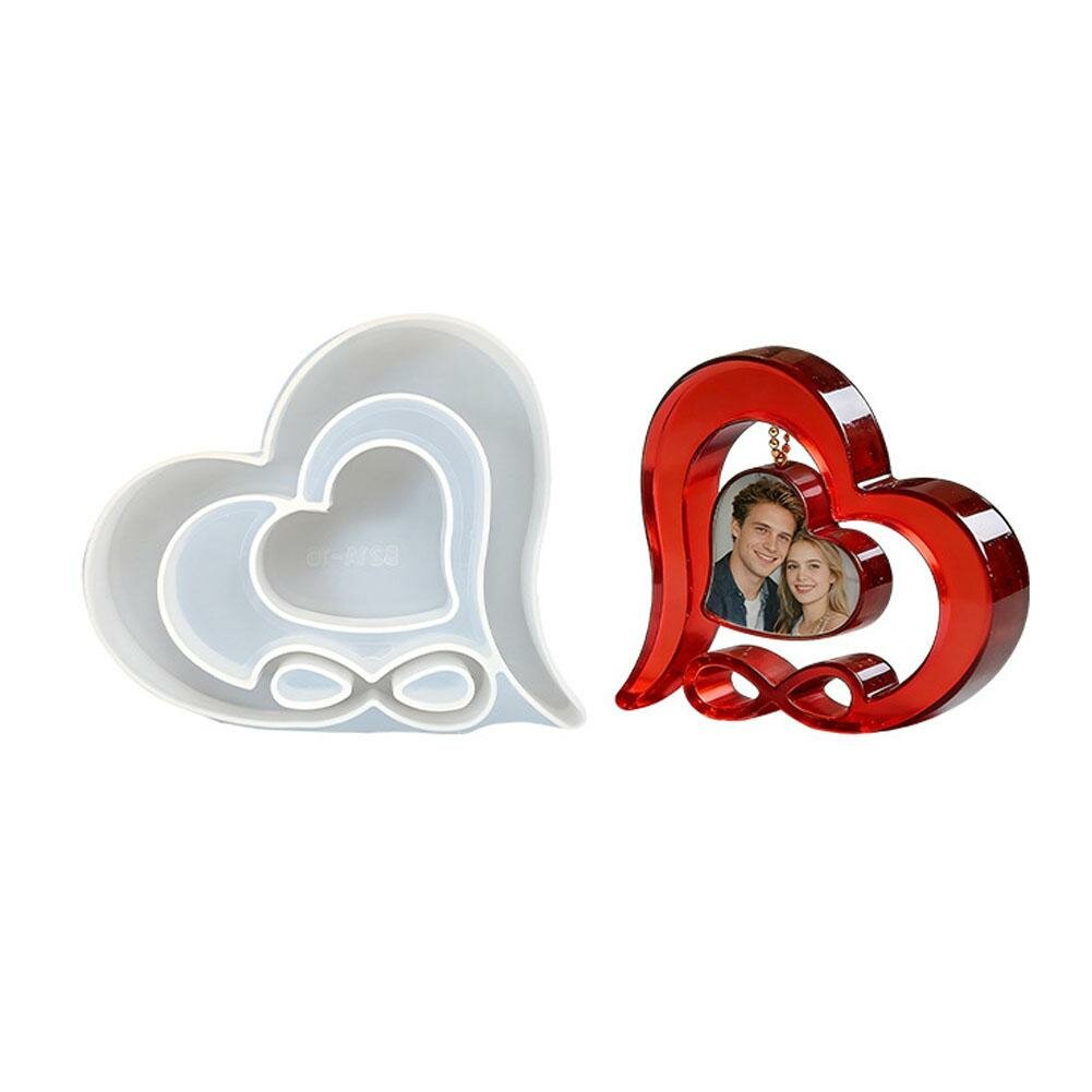 Молд для рукоделия, силиконовая форма для изготовления подставки "Сердце "