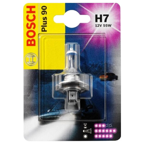 Лампа автомобильная Bosch H7 12V 55W PLUS 90 (SB) (1 987 301 078)