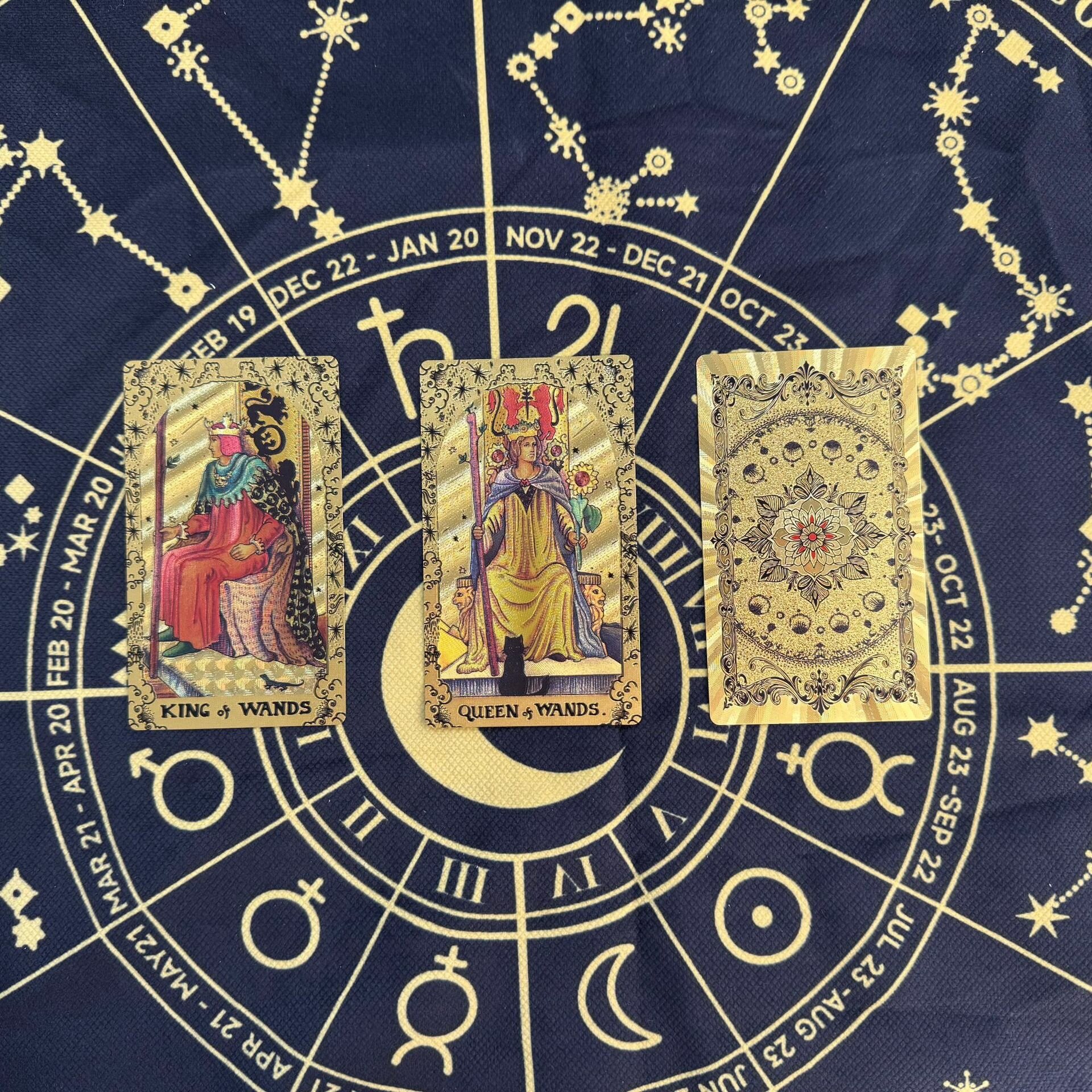 Лазерные звездные карты таро для начинающих, полный набор карт, материал PET, новые карты таро с золотым фолом