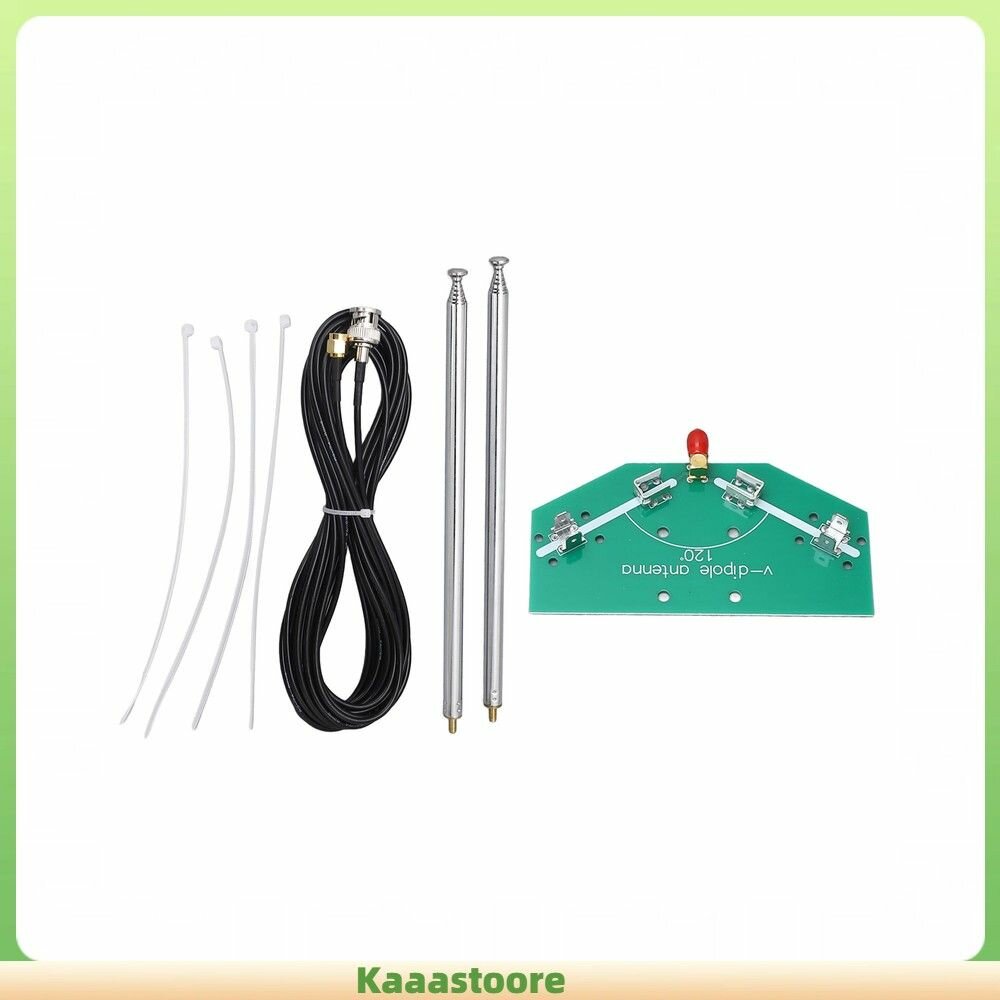 V-образная дипольная антенна SMA, 78-415 МГц, для FM радио и авиации