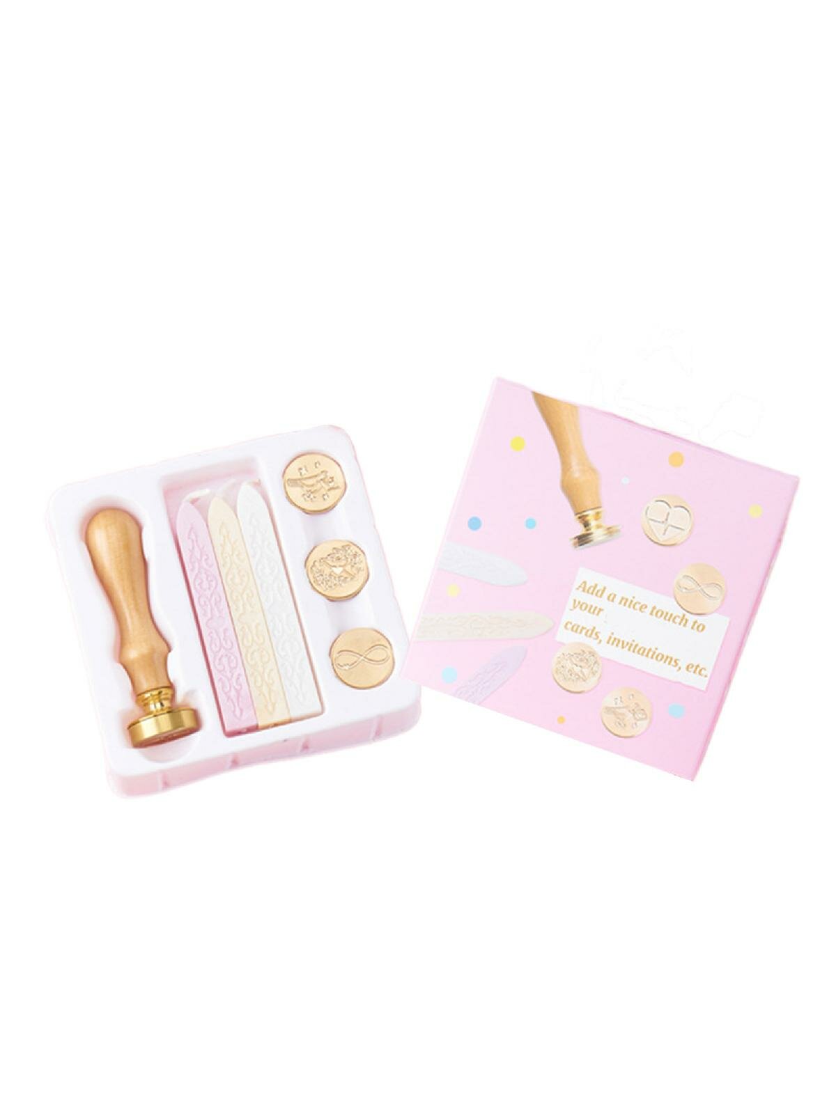 Набор Штампов и Палочек Для печати с Деревянной Ручкой, Головкой для штампа