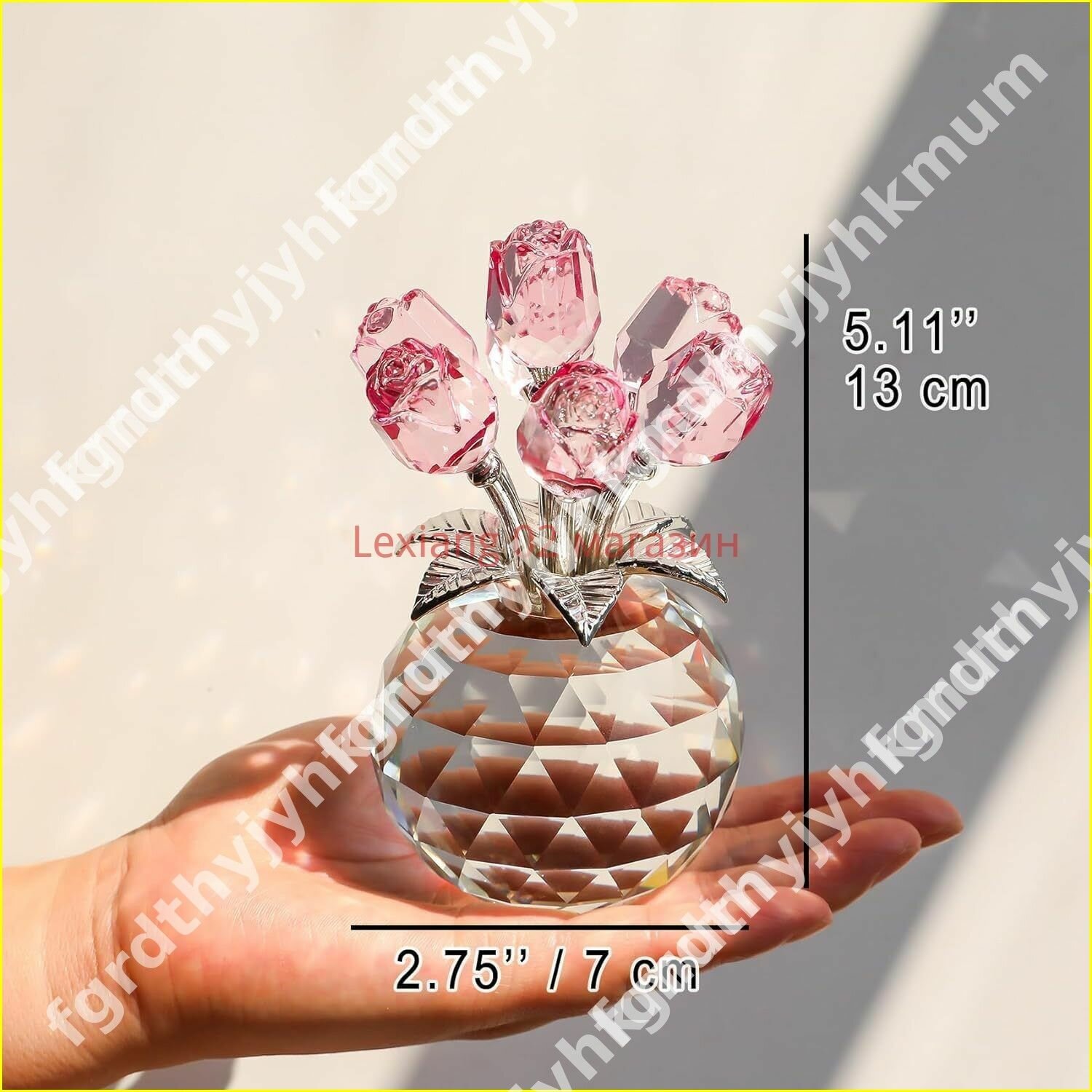 Эксклюзивное украшение из искусственных цветов с внутренней хрустальной отделкой для стола