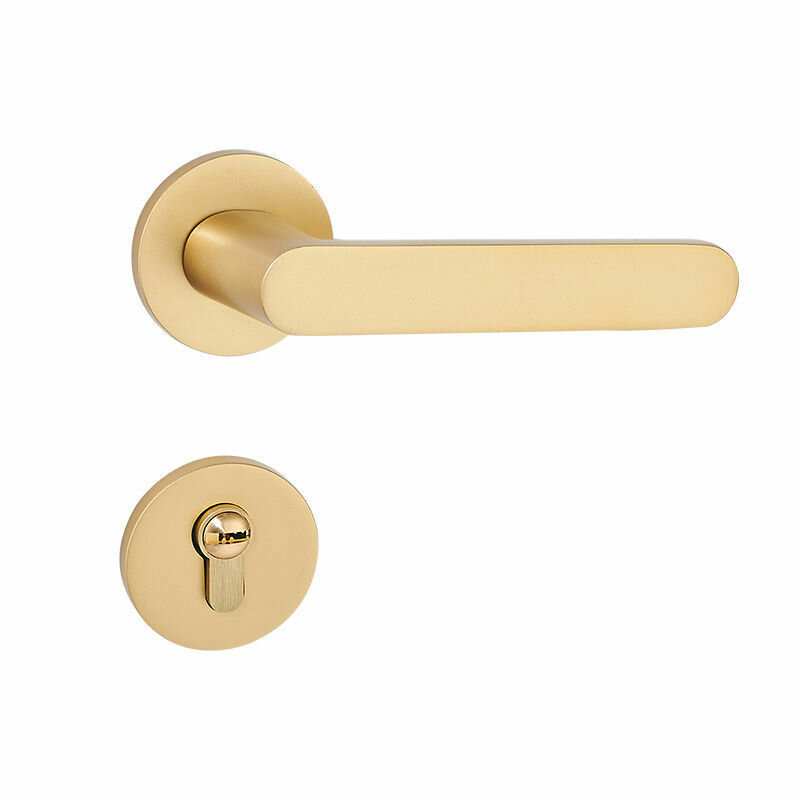 Золотой дверной замок для внутренней спальни, набор дверных замков в американском стиле, магнитный бесшумный дверной замок, ручка для деревянной двери