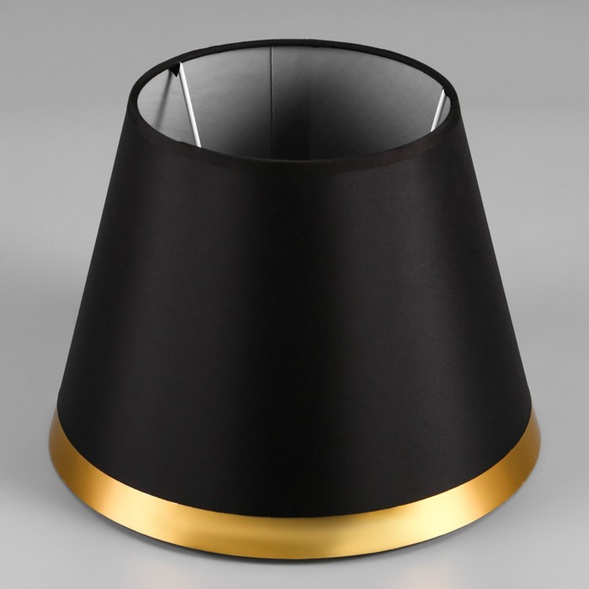 Абажур BayerLux, E27, цвет черный, металл, текстиль, 25x25x19 см