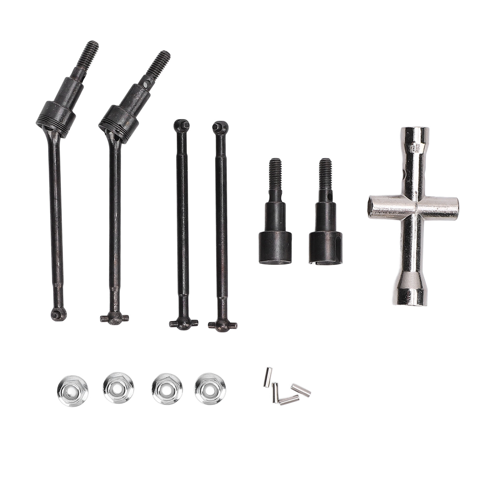 Передний и задний карданный вал для радиоуправляемой машинки 16101 16102 16210, стальной, замена карданного вала.