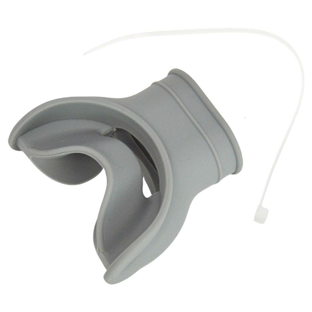 Гибкие силиконовые загубники для подводного дыхания, Светло-серый