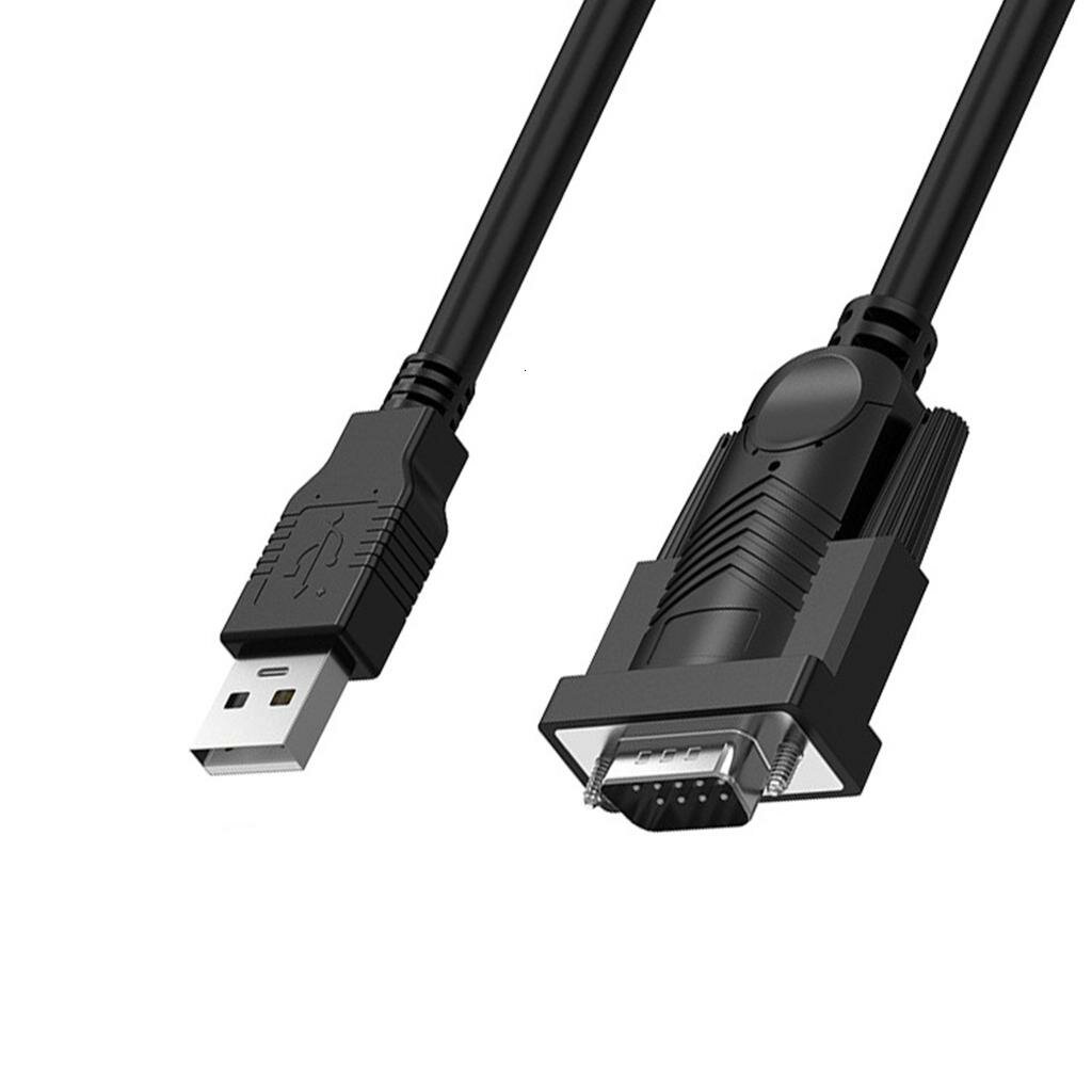 Компьютерные соединения и разъемы, Кабель-адаптер USB-RS232 черного цвета с двойным чипом