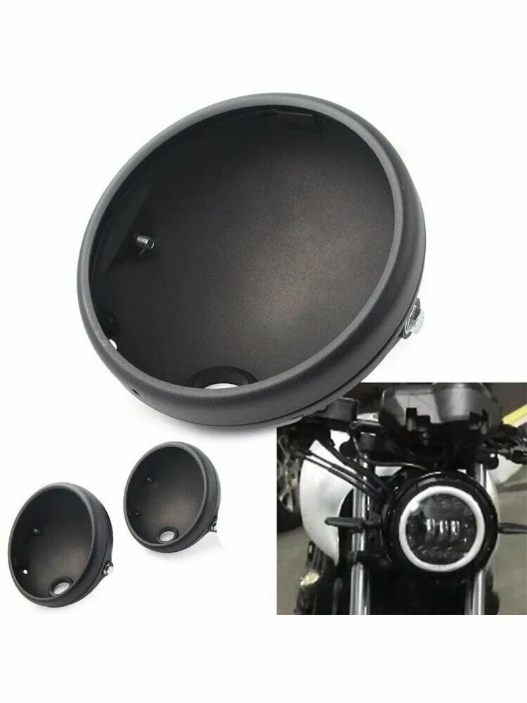 Корпус фары, арт. Корпус фары мотоцикла ретро стиль 7 дюймов