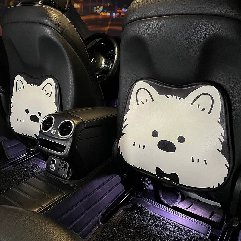 Зимняя накидка на автомобильное сиденье, плюшевая, теплая, женская, с мультяшным рисунком, милый узор «Вест Хайленд»,