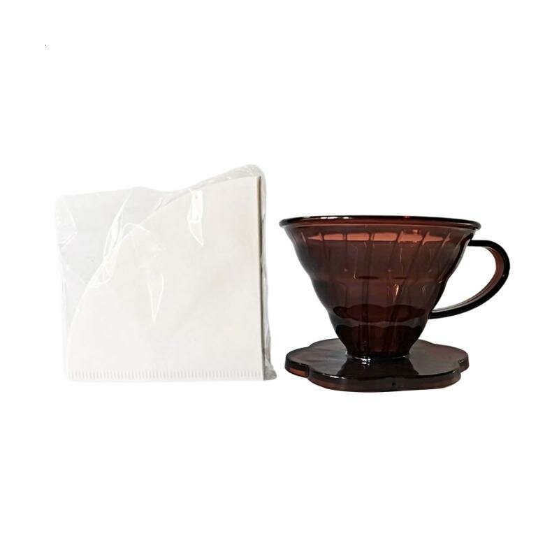 Кофейный дрип-дриппер, практичная утварь для кофе, Коричневый коричневый - S