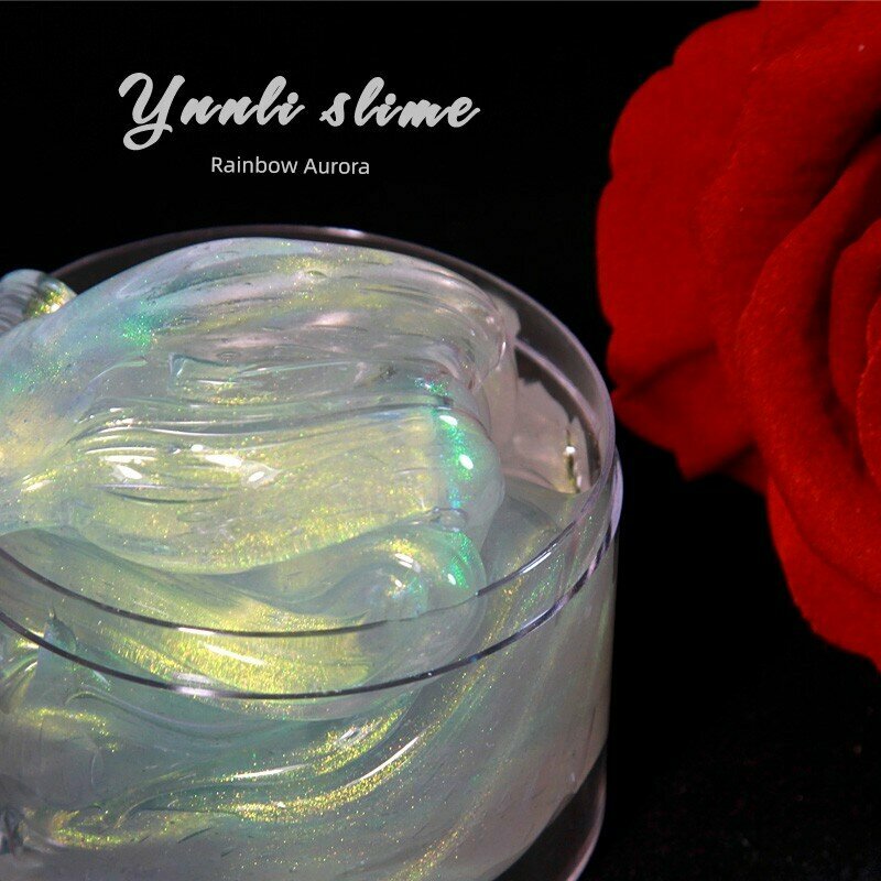 Готовый продукт: Слайм-клей «Радужная Аврора» с эффектом пены, глина ручной работы, быстрое и простое творчество своими