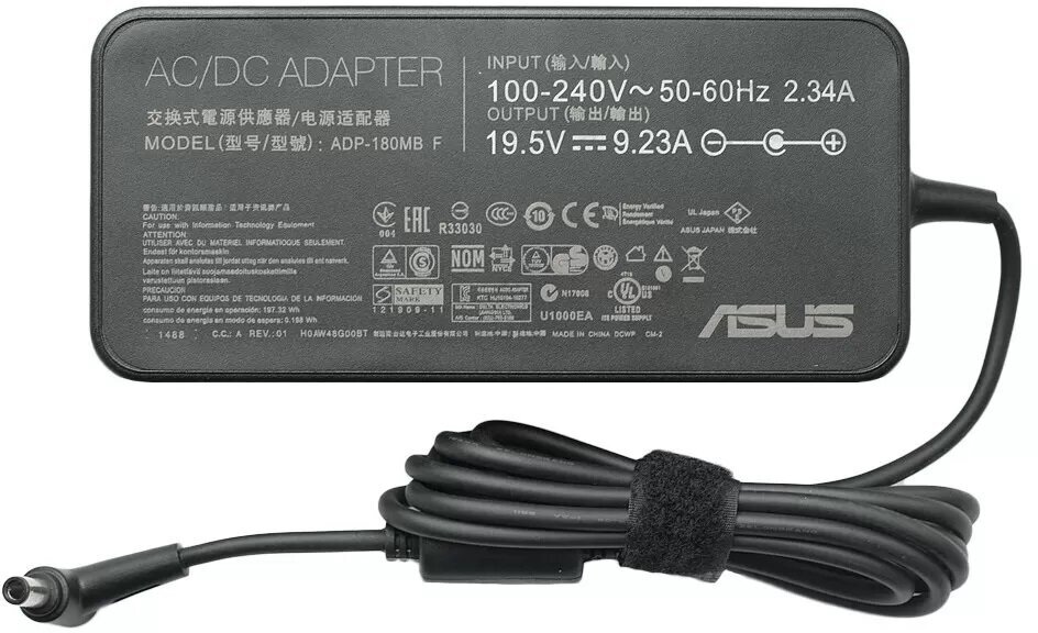 Блок питания зарядка для ноутбука Asus 19.5V 9.23A 180W штекер 6.0x3.7Блок питания зарядка для ноутбука Asus 19.5V 9.23A 180W штекер 6.0x3.7