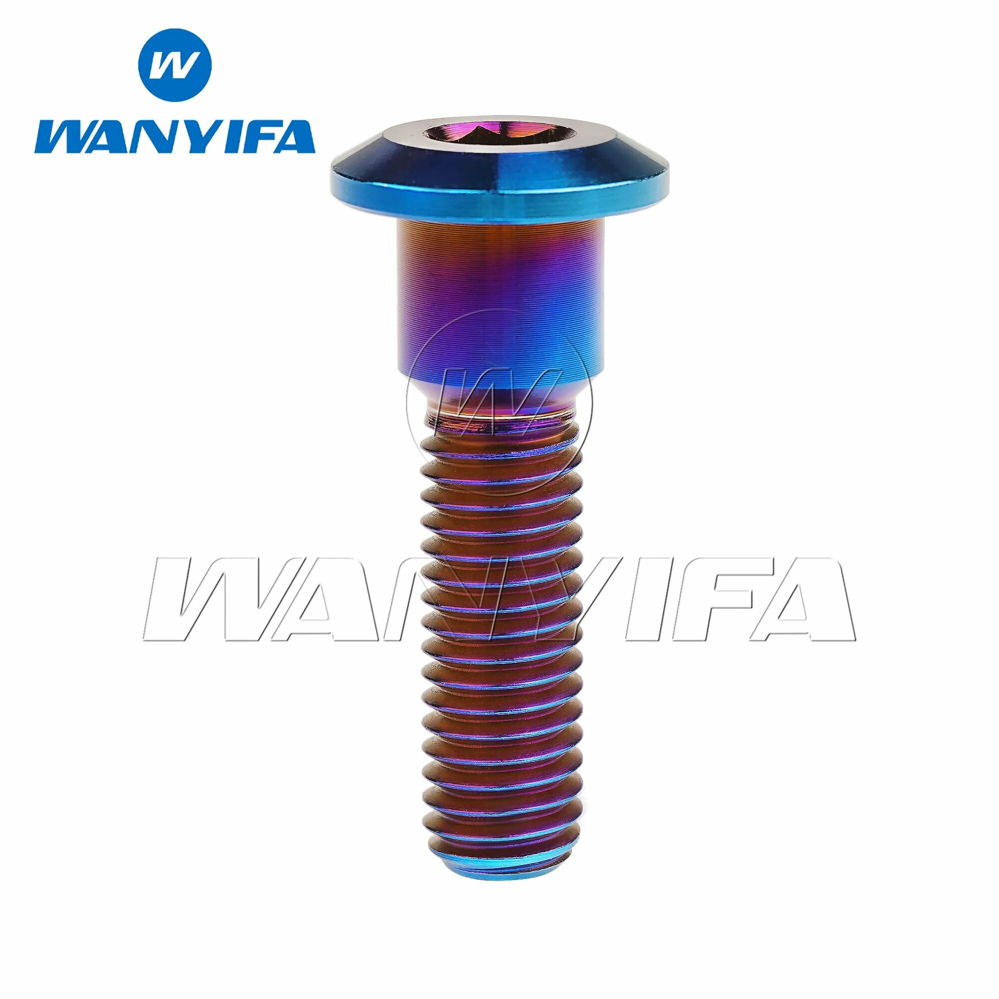 Титановые болты Wanyifa M8x20 для Yamaha Burnt blue, 20 мм