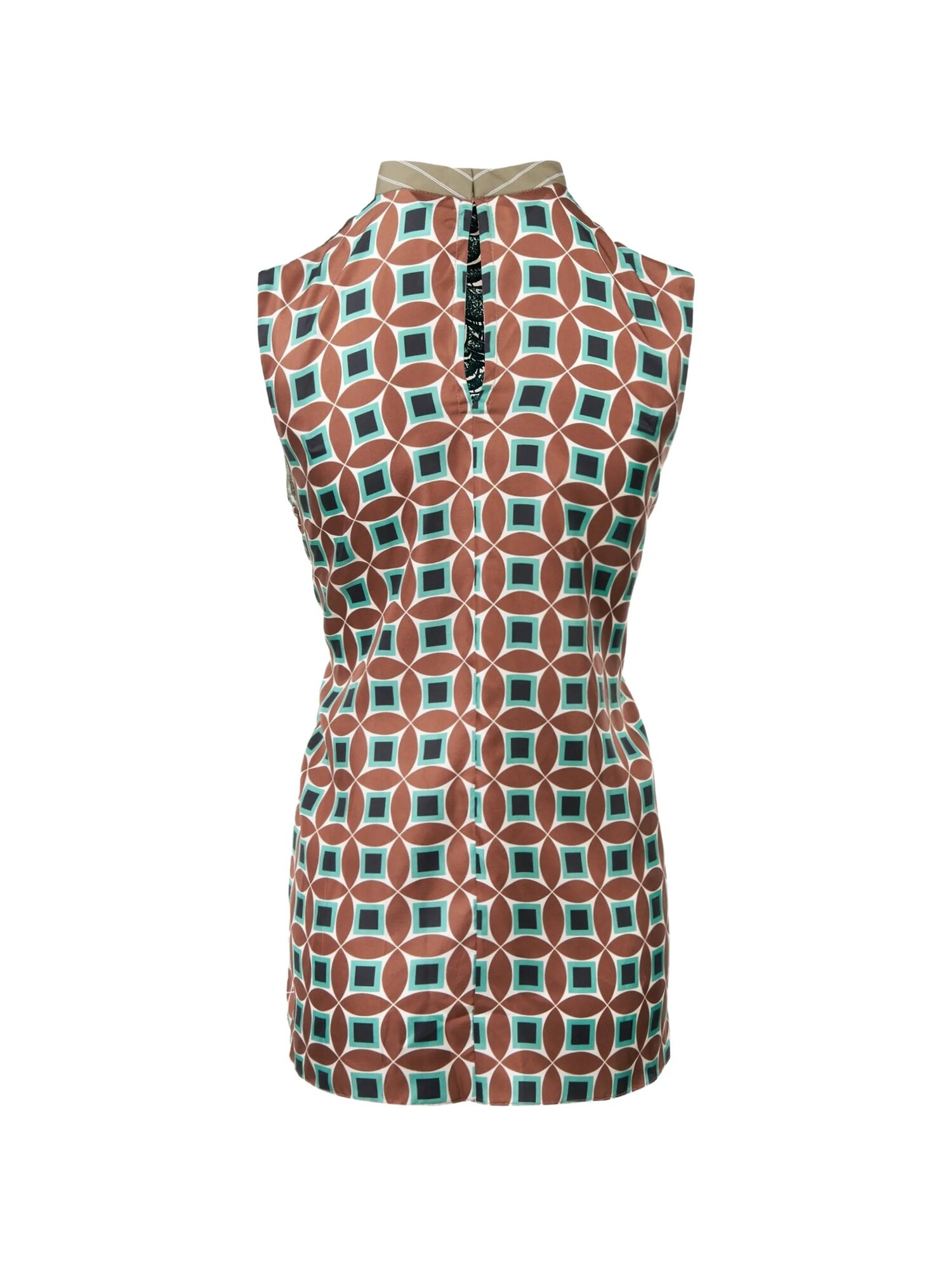 Топ BIYAN Geometric-pattern top, размер 44, brown — фото 1