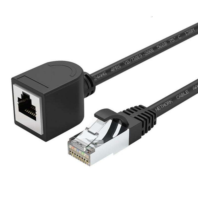 Кабель-удлинитель Ethernet Cat6, RJ45, штекер-гнездо, Черный - 5m