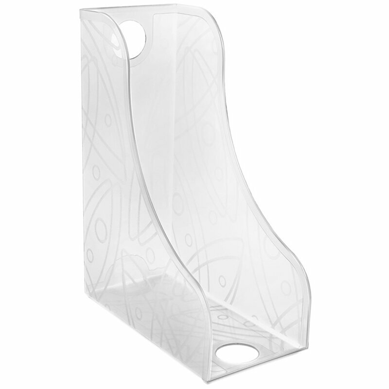 Лоток для бумаг вертикальный СТАММ, прозрачный, ширина 118мм