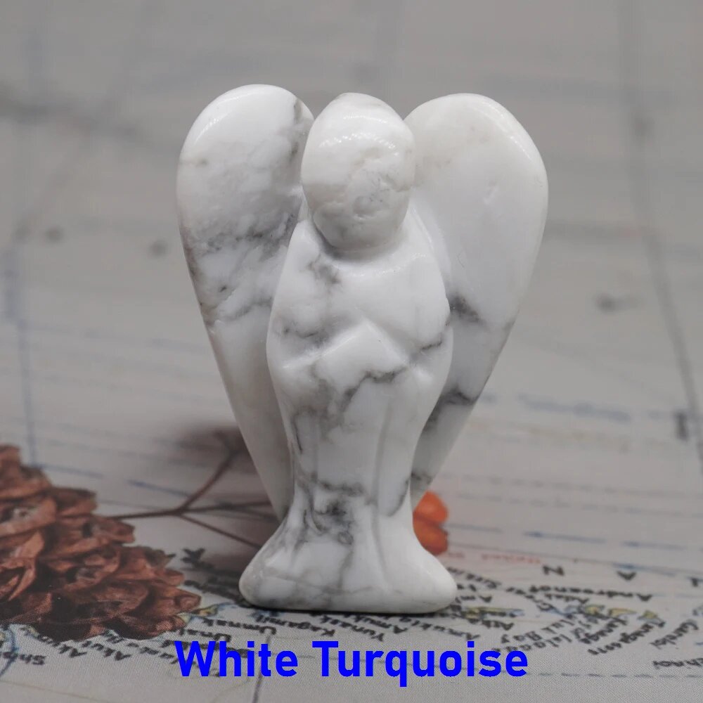 Статуэтка Ангел-хранитель из камня Белый, White Turquoise