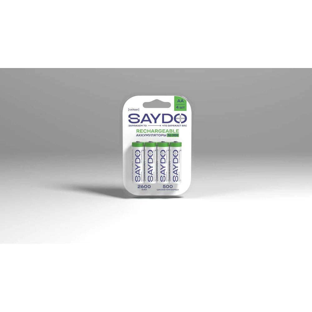 Аккумуляторы SAYDO RECHARGEABLE Ni-MH АA, блистер 4 шт. SNR301