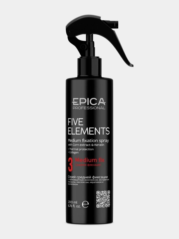 Five Elements Спрей для волос средней фиксации с термозащитным комплексом, 200 мл