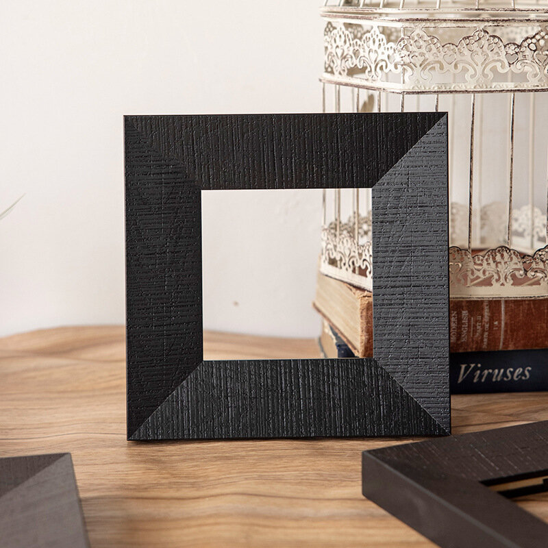 Винтажная фоторамка, рамка из массива дерева, настенное украшение, подвесная рамка, пустая рамка, настенное украшение, креативная антикварная рамка