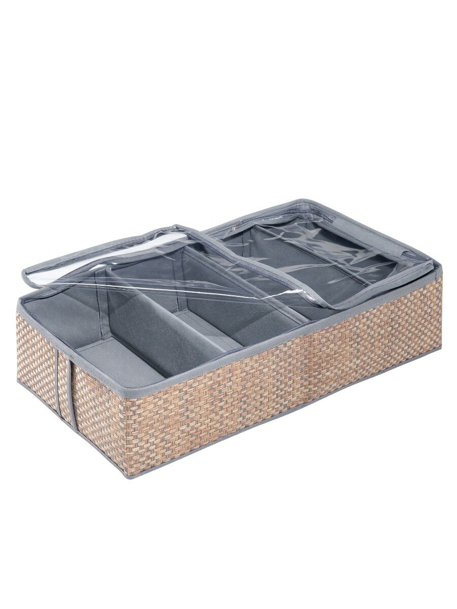 Органайзер для обуви на 4 ячейки 28x56x12см, цвет синий OR-081