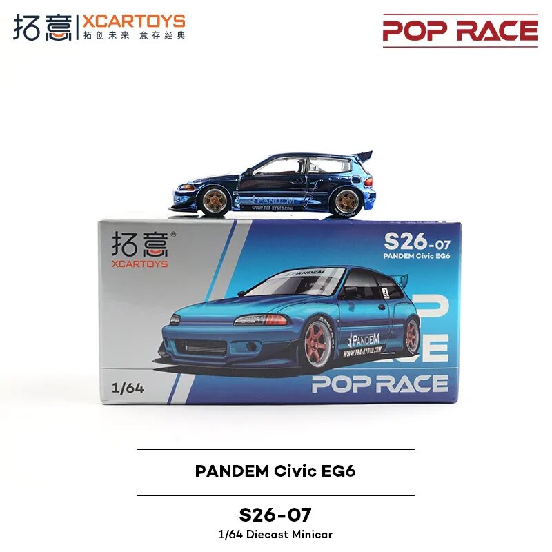 Машинка Pop Race 1:64 Honda PANDEM Civic EG6