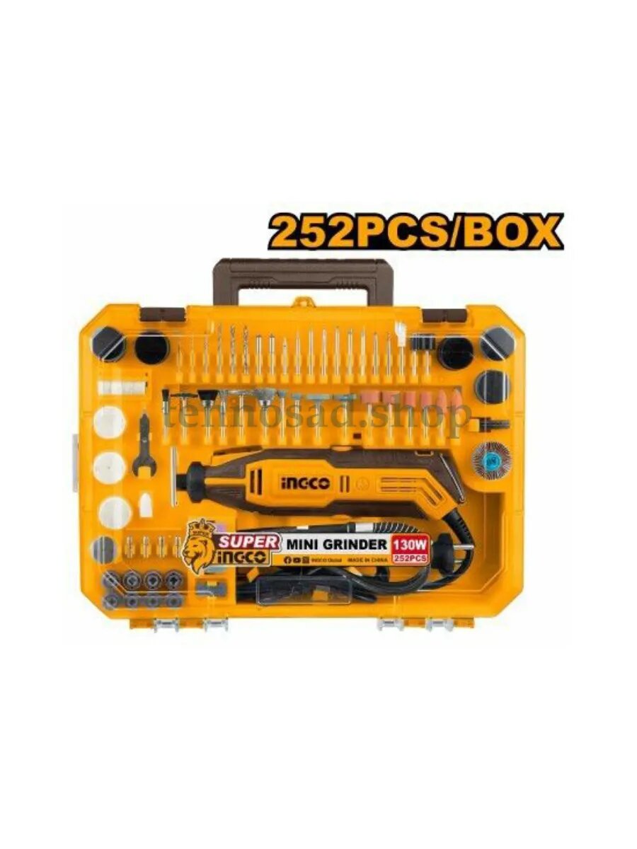 Гравер с оснасткой 130 Вт 252 шт.