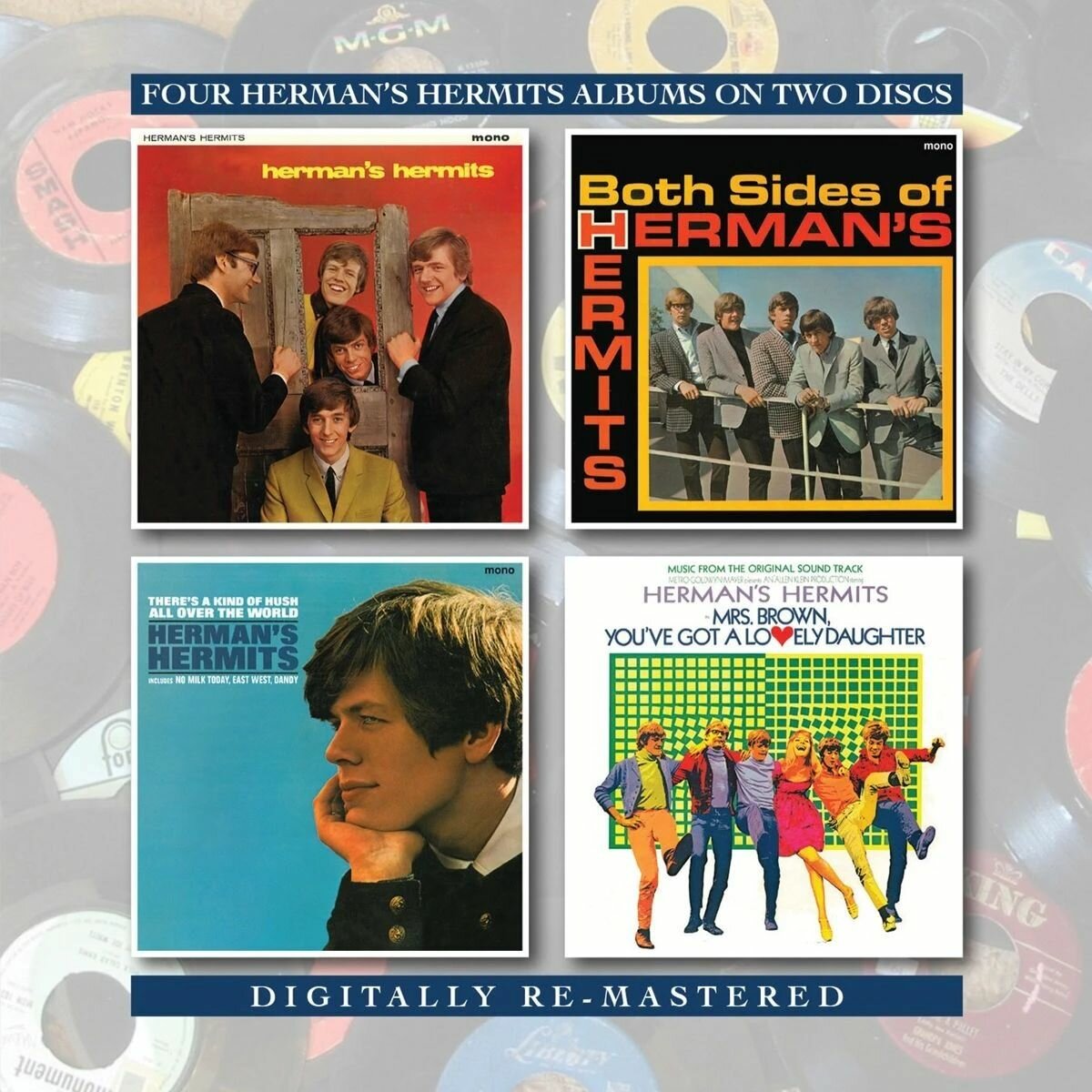 CD диск Herman's Hermits - Herman's Hermits/ Both Sides Of/ There's A Kind Of Hush/ Mrs Brown, You've Got A Lovely Daughter (2CD) 2014
